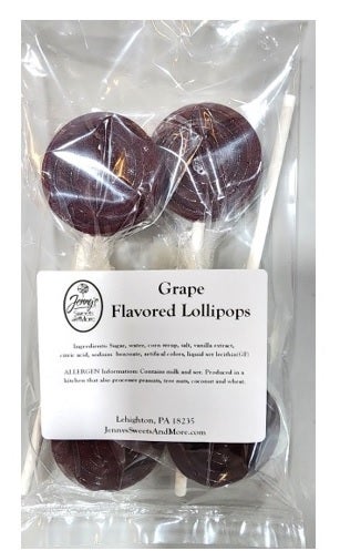 Grape Flavored Lollipops | Jenny's Sweets and More "Seriously That Good"