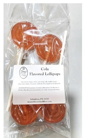 Cola Flavored Lollipops | Jenny's Sweets and More "Seriously That Good"