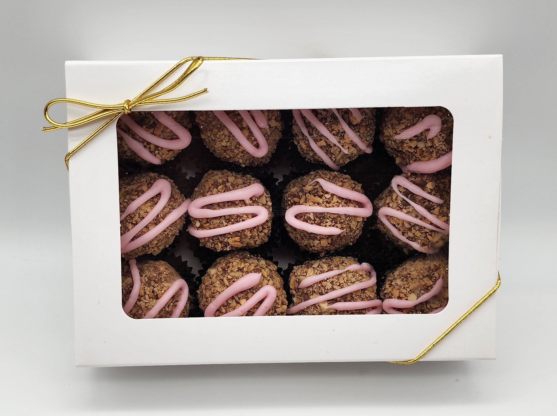 12 Piece Box Strawberry Cream Peanut Rolled Balls | Jenny's Sweets and ...